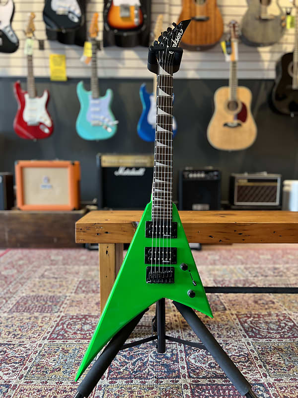 Jackson V Electric Guitar Green | Reverb