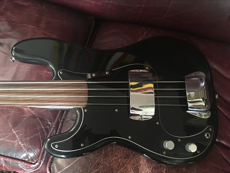 Rare Fender Precision P Bass 1978 left hand fretless | Reverb UK