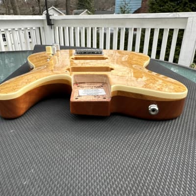 Warmoth Carved Top Telecaster Body with Strat Pocket, | Reverb