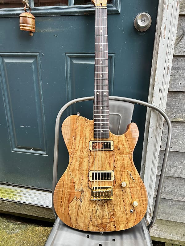 Beautiful! 2012 Melancon P90 Artist - spalted maple finish! | Reverb