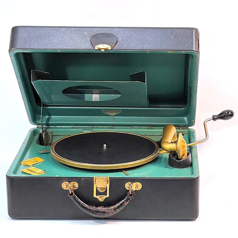 Vintage Victor Victrola Talking Machine Portable Hand Crank | Reverb