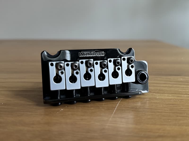 Wilkinson WVS130/2P Black Tremolo Bridge with Locking Saddles | Reverb