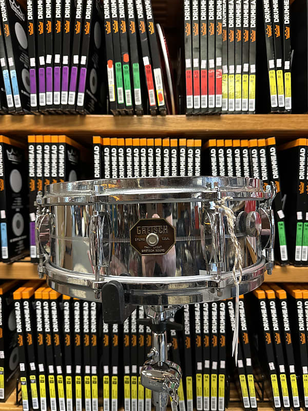 Gretsch 14x5" SSB - COB (Stop Sign Badge - Chrome Over Brass) | Reverb