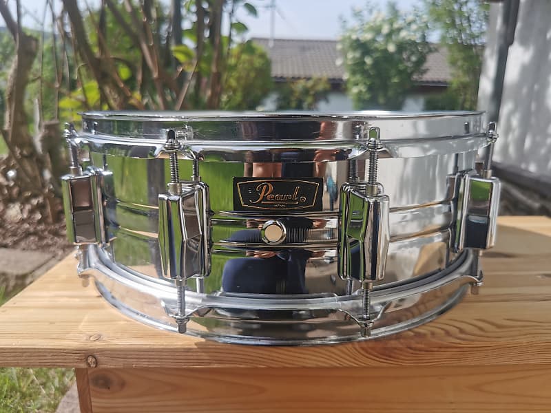 1970s Pearl Deluxe Model 4414 Chrome over Steel Snare | Reverb