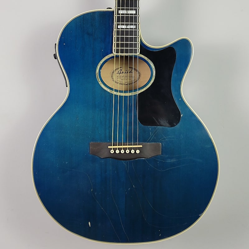 1995 Guild F65CE - Blue With OHSC | Reverb