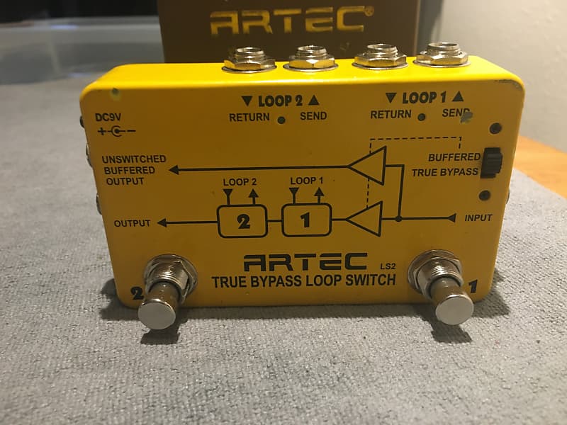 Artec LS2 True Bypass Loop Switch 2000s Yellow | Reverb