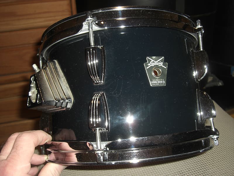 Ludwig Classic Maple 1980s - Gloss Black Cortex 10X7 tom | Reverb