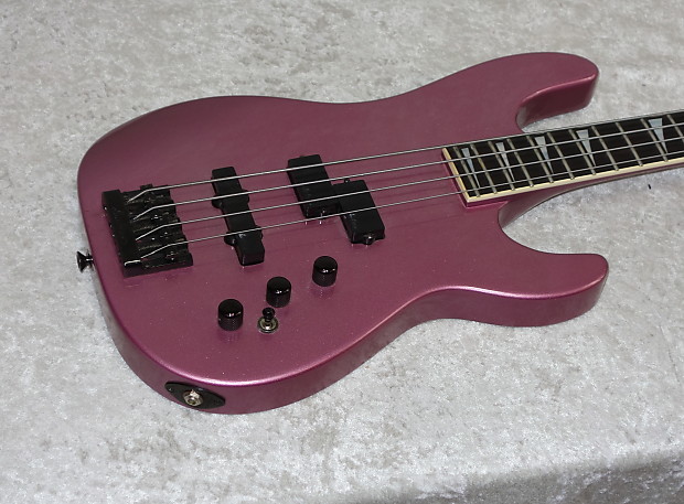 1987 USA Jackson Concert bass guitar in pink/burgundy mist | Reverb