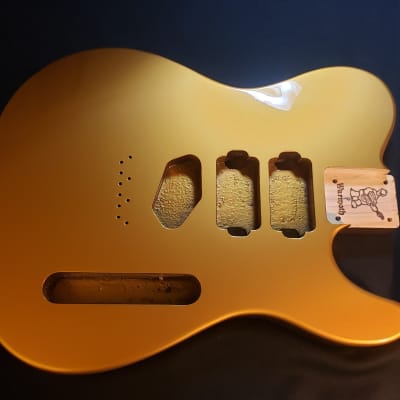 Warmoth Tele body 2022 - Gold top gold metallic | Reverb