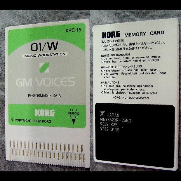 Korg 01/W / 01R/W – XPC-15 GM Voices | Reverb