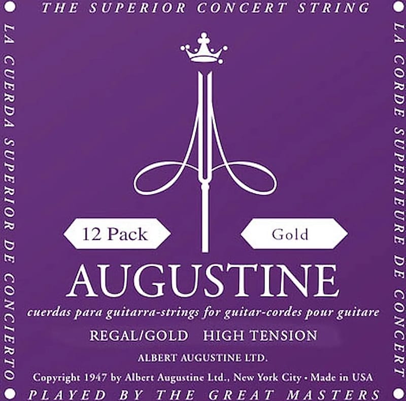 Regal/Gold - High Tension Nylon Guitar Strings - Augustine | Reverb