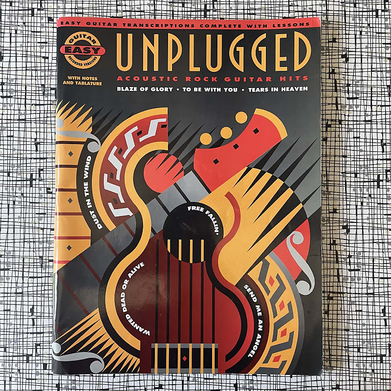 Hal Leonard Unplugged Acoustic Rock Guitar Hits (Bon Jovi, | Reverb