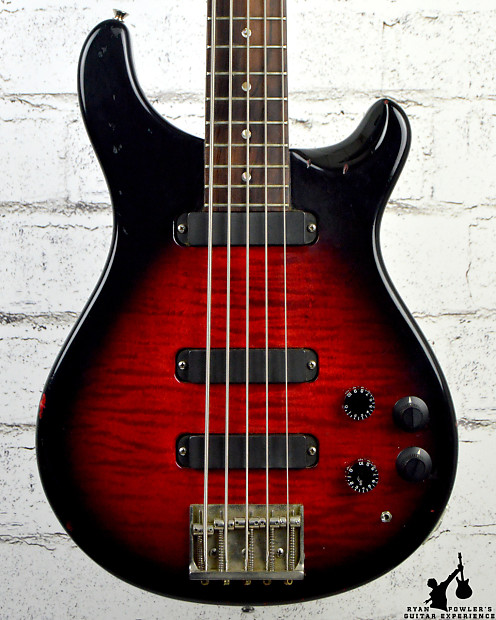 1988 PRS Curly Bass 5 String Red Burst w/ OHSC | Reverb Canada