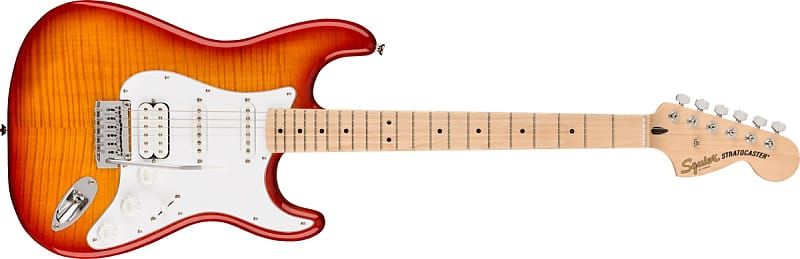 Squier Affinity Series Stratocaster Hss Flame Maple Top Maple | Reverb