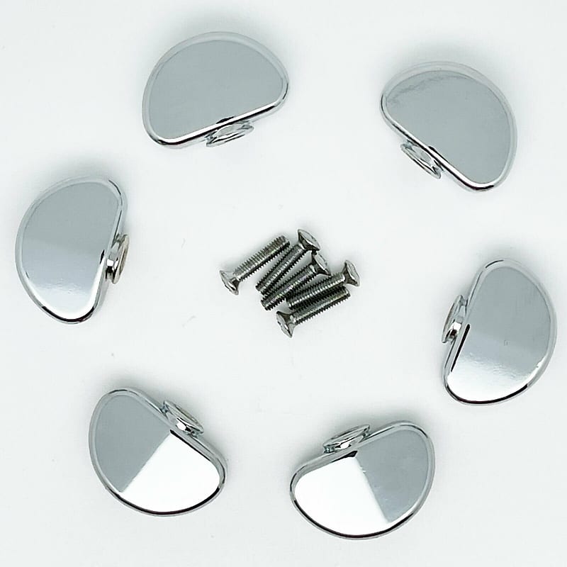 NEW (6) Grover Replacement Large Domed Buttons w/ Screws for | Reverb