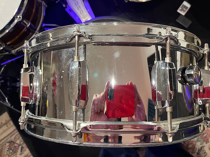 Pearl 10 lug steel snare drum 2000 Chrome | Reverb