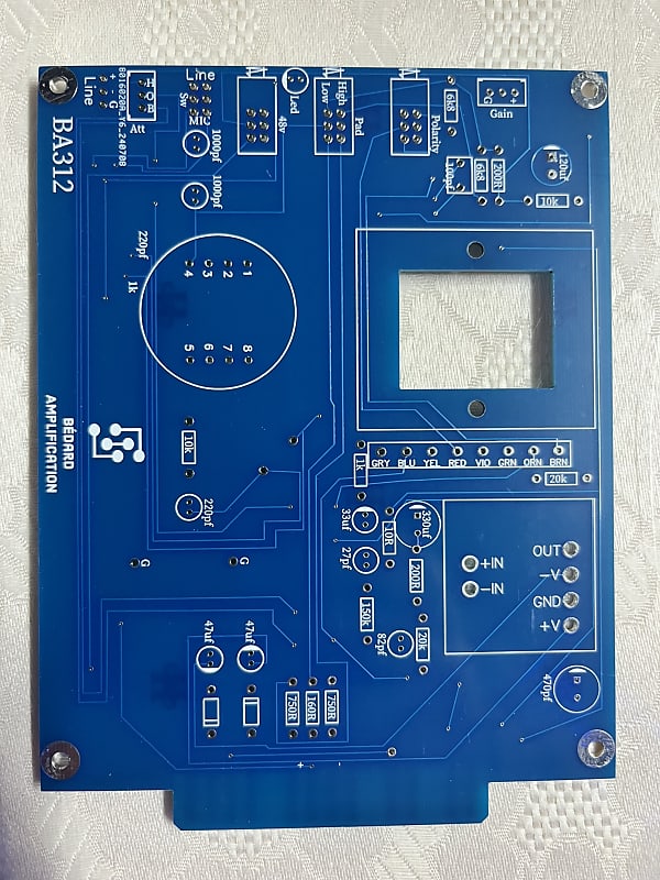 BA312 API PCB with faceplate 500 series | Reverb