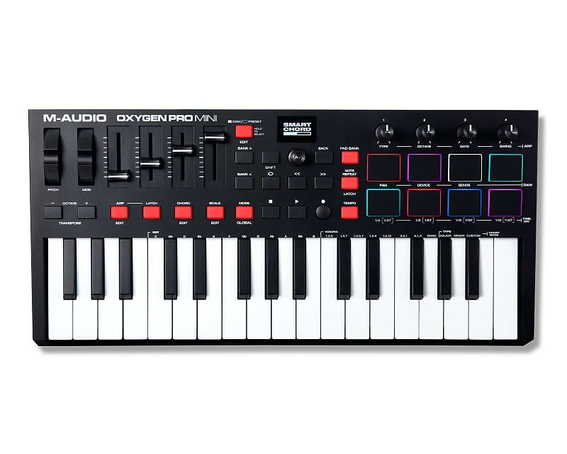 M-Audio OXYGEN PRO MINI 32-Mini-Key USB MIDI Controller | Reverb