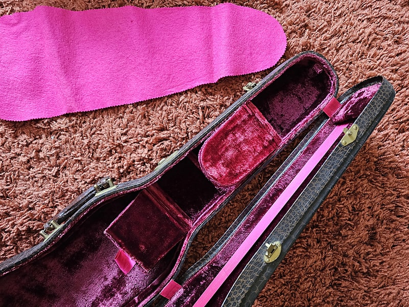 Lifton Violin case - Faux alligator - maroon lining | Reverb