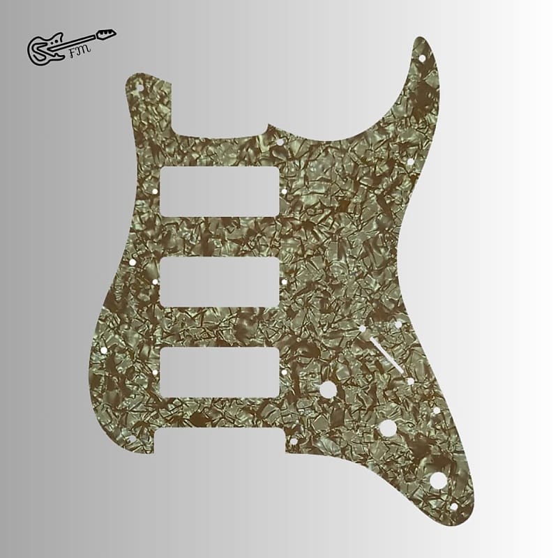 4 Ply Brown Pearl Strat Minihumbuckers HHH Pickguard (Fits | Reverb