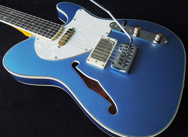 2016 Custom Thinline Tele Hybrid in "Big Surf Blue" | Reverb UK