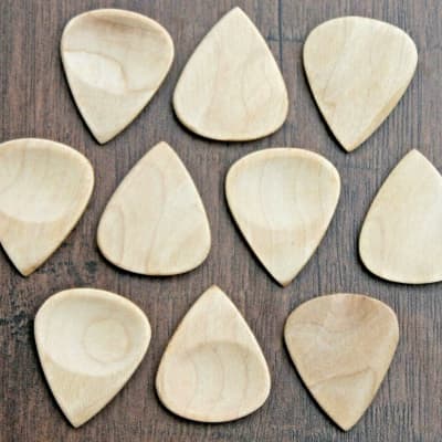 Exotic Wood Plectrum 3 Pick Sampler Pack - Teak, Padauk, & | Reverb