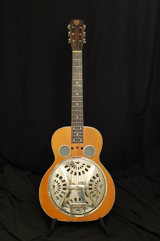 Vintage Dobro Model 45 Round-Neck Resonator Guitar w/Spider | Reverb