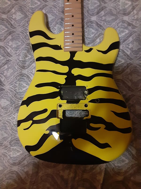 ESP LTD Gl200.t 2021 - Yellow with black tiger stripes | Reverb