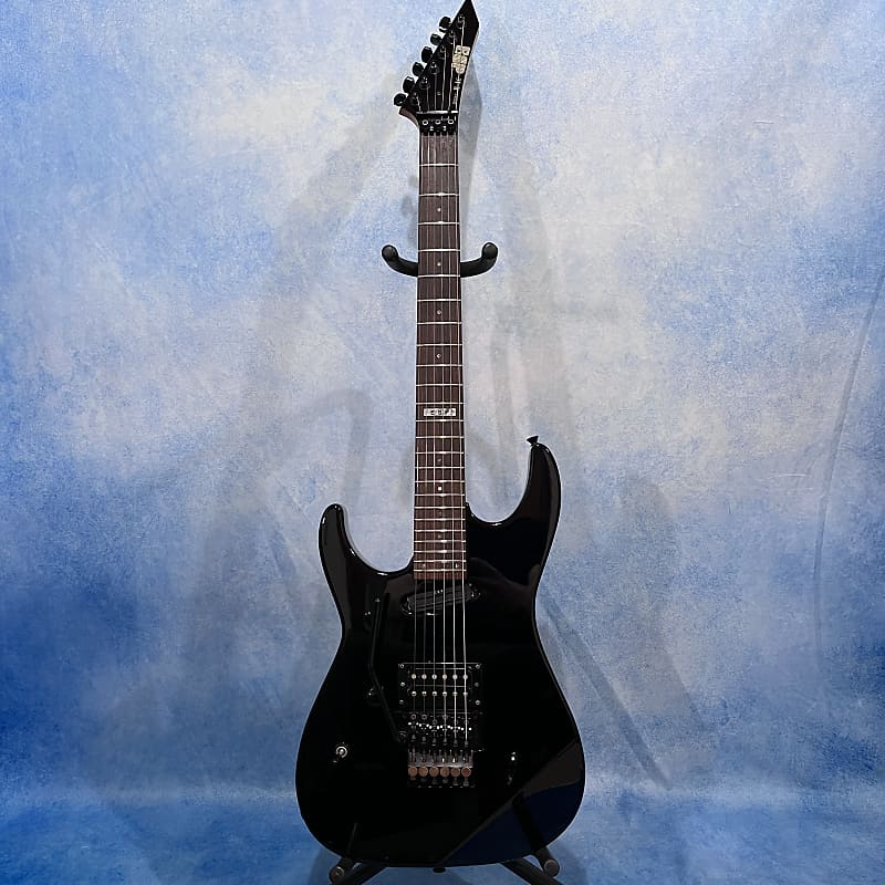 ESP M-ii Deluxe 2000s Black Made in Japan Left Handed | Reverb