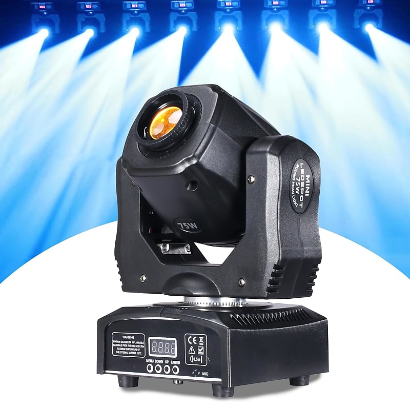 Moving Head Dj Lights 75W Led Stage Light 8 Gobos 8 Colors | Reverb