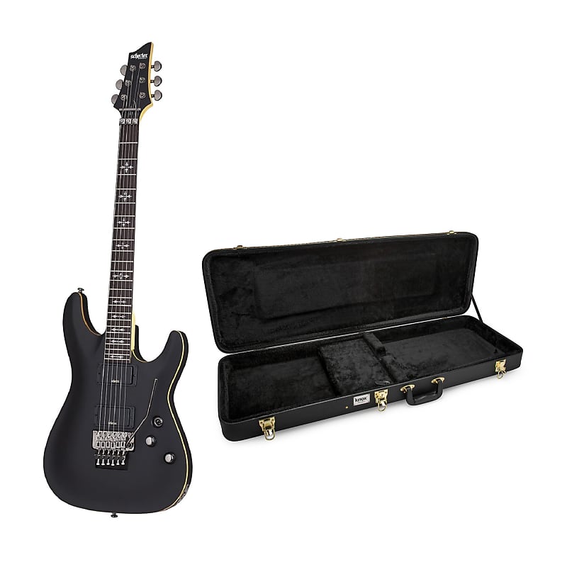 Schecter Demon-6 FR Electric Guitar in Aged Black Satin | Reverb