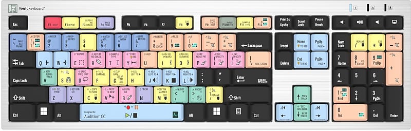 LogicKeyboard Slim Line Keyboard for Adobe Audition - PC | Reverb
