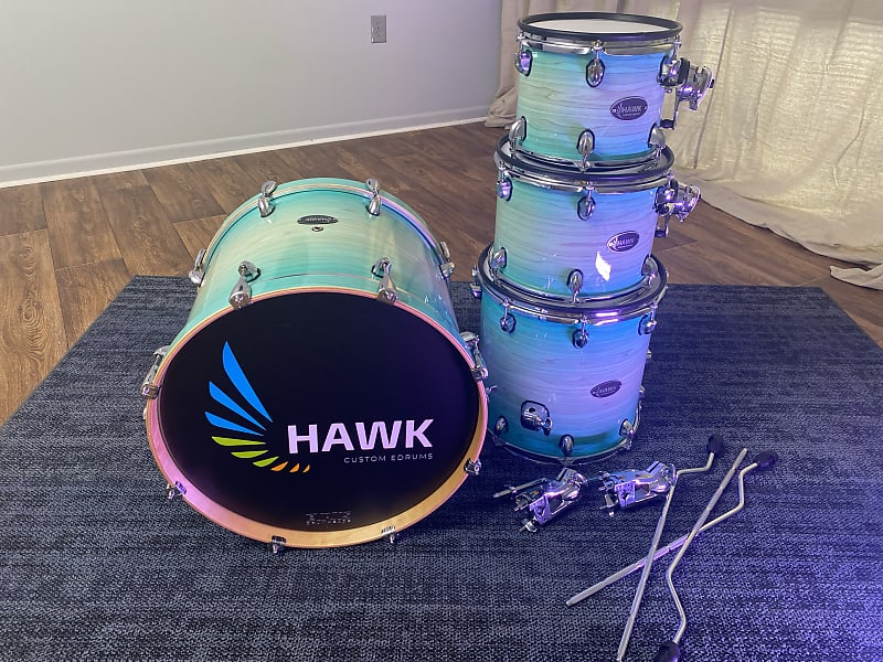 Hawk Custom eDrum 4pc Shell Pack - Ultramarine Finish | Reverb