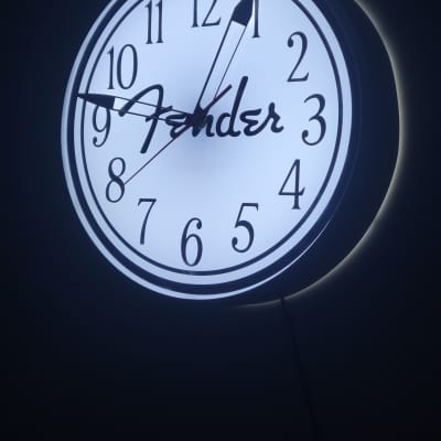 1963 Style Fender Musical Instruments Light-Up Clock Killer | Reverb