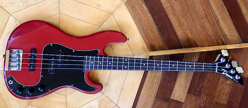 VINTAGE Dean Jammer III Red Bass Guitar, 1980s, Made In | Reverb