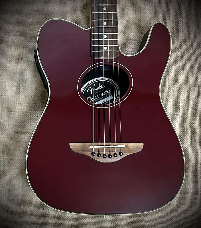 Fender Telecoustic - Dark Red | Reverb