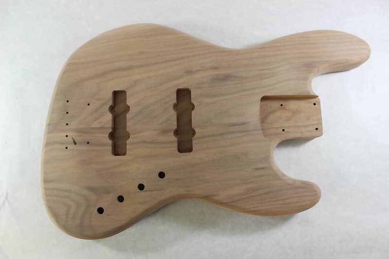 Unfinished Walnut Jazz bass guitar body - fits Fender necks | Reverb