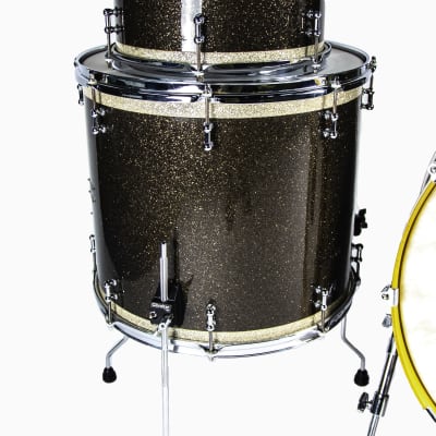 OCDP Black Sparkle & Silver Sparkle Drum Kit (13X10, 18X16, | Reverb