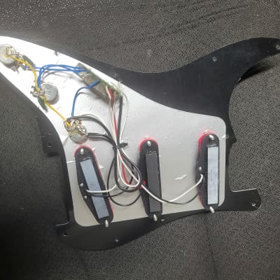 Squier ( Fender) Stratocaster loaded pickguard 2020s - Black | Reverb