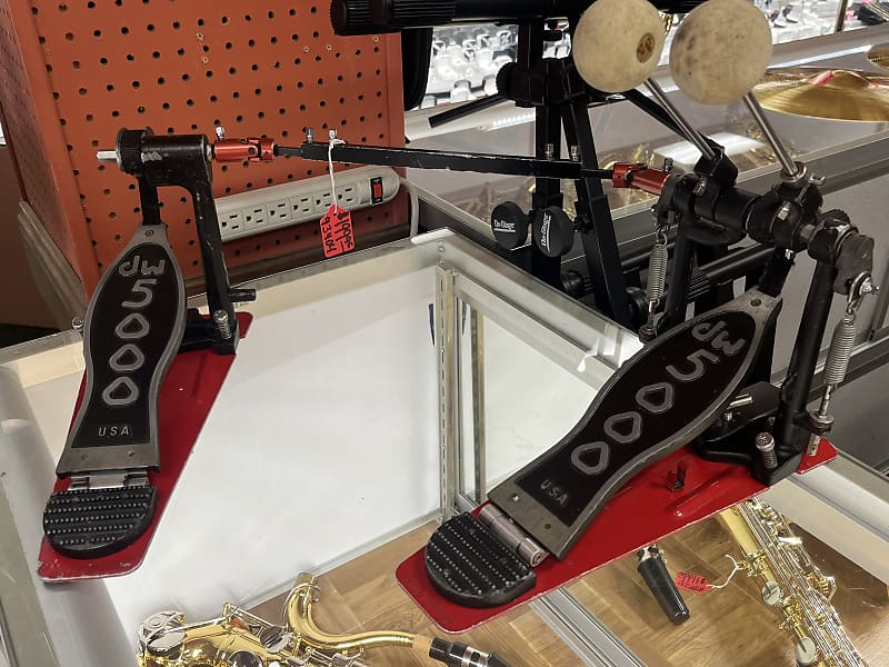 DW 5000 1st Generation Double Kick Drum Pedal Belt Drive | Reverb