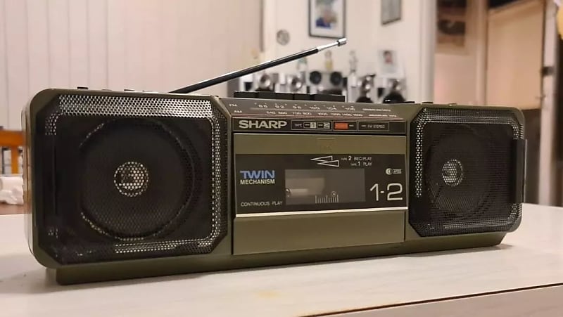 SHARP BOOMBOX/TWIN CASSETTE LOADING/MADE IN JAPAN | Reverb