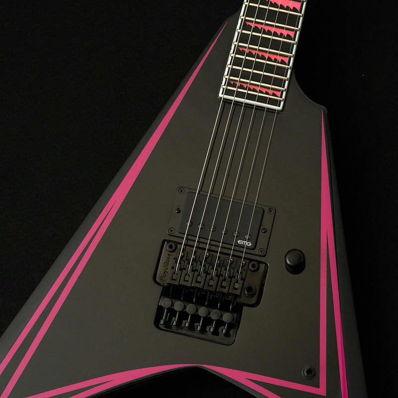 ESP EDWARDS E-ALEXI PINK SAWTOOTH w/ESP GB-30V -Black with | Reverb