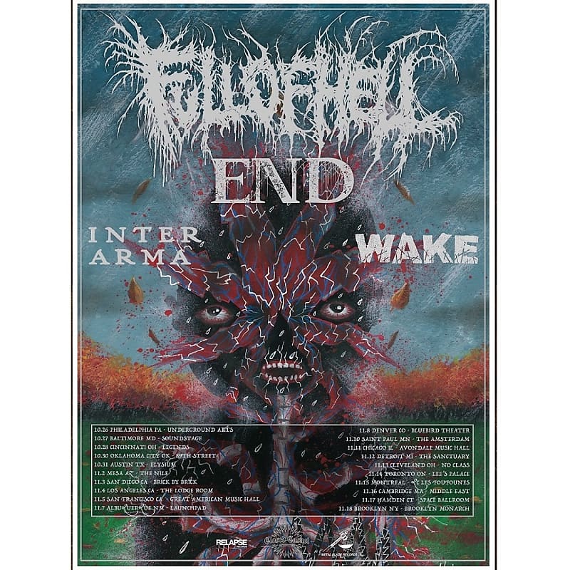 FULL OF HELL | END | INTER ARMA | WAKE Fall Tour 2023 Ltd Ed | Reverb