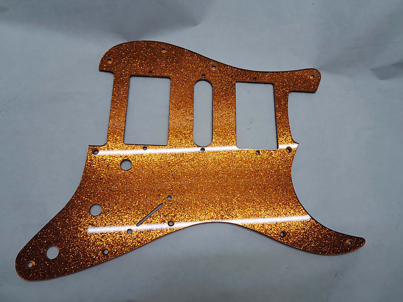 Copper Sparkle Glitter HSH pickguard Fits Fender Strat | Reverb