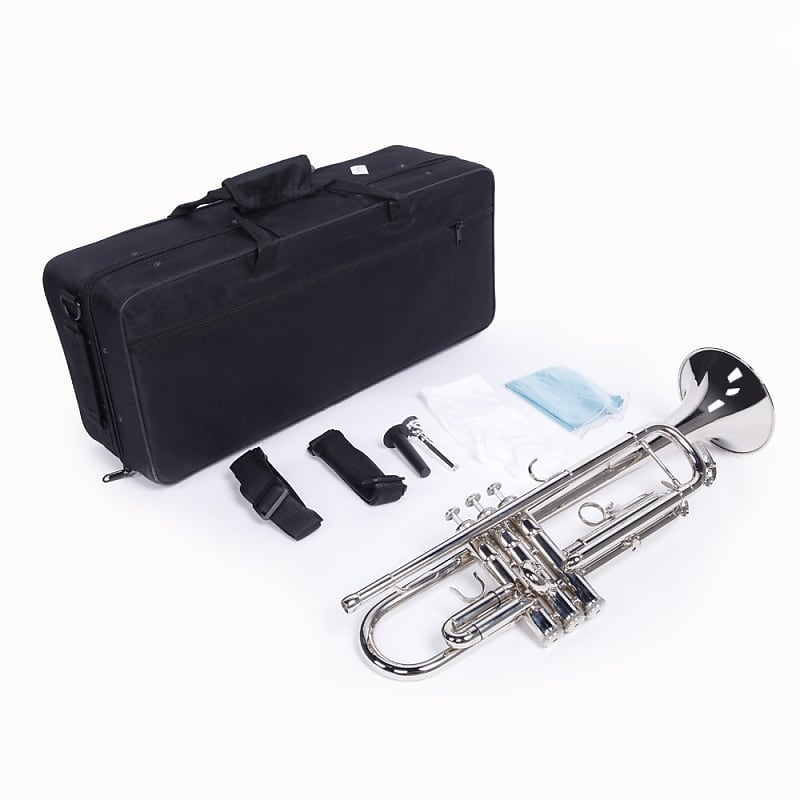 Glarry Brass Trumpet Bb with 7C Mouthpiece for Standard | Reverb