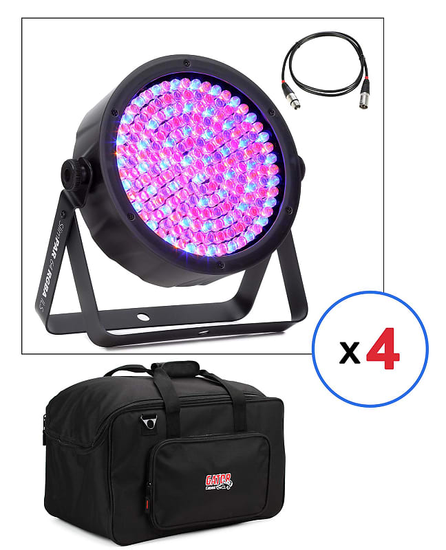 Chauvet DJ SlimPAR 64 RGBA ILS PAR Fixture 4-Pack with Tote | Reverb