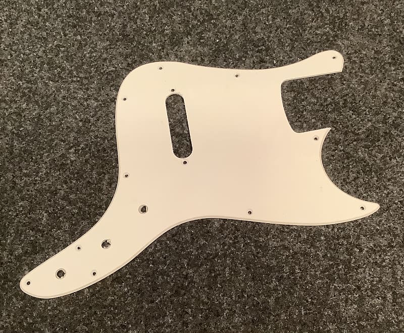 Squier Bronco Bass Pickguard 2019 - White | Reverb