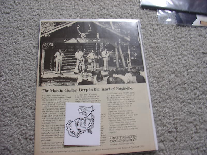 Martin Vintage Advertisement for Martin Guitars 1970's | Reverb