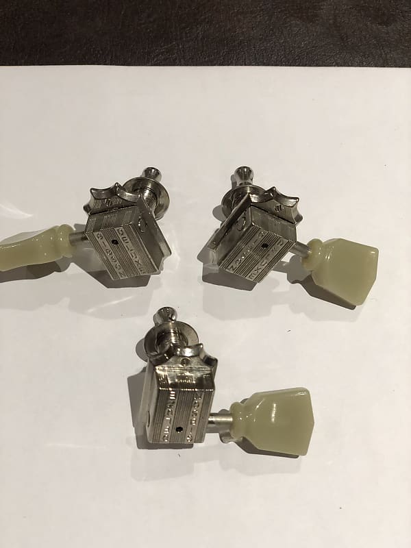 3 Gibson Deluxe Vintage Nickel Machine Heads/Tuners w/ Aged | Reverb