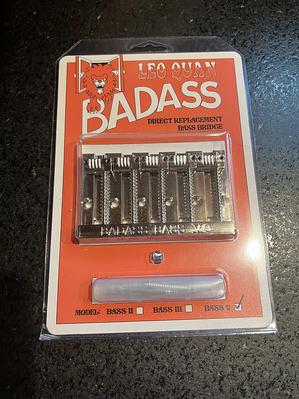 Leo Quan Badass V High Mass 5-String Bass Bridge - Nickel | Reverb